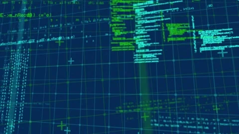 Animation of data processing over grid o... | Stock Video | Pond5