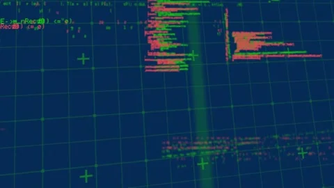 Animation of data processing over grid o... | Stock Video | Pond5