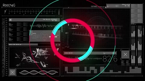 Animation of data processing over screen... | Stock Video | Pond5