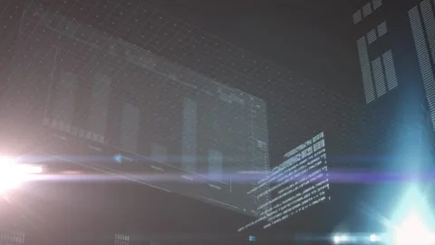 Animation of data processing over screen... | Stock Video | Pond5
