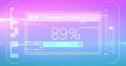 Animation of data processing over screen... | Stock Video | Pond5