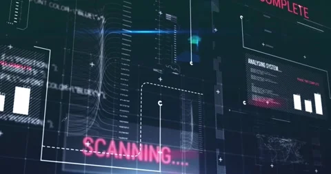 Animation of data processing over screen... | Stock Video | Pond5