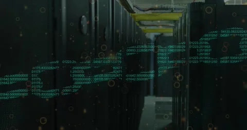 Animation of data processing over server... | Stock Video | Pond5
