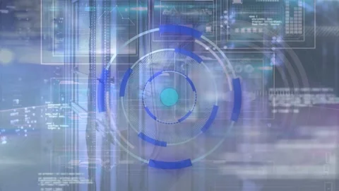 Animation of data processing over server... | Stock Video | Pond5