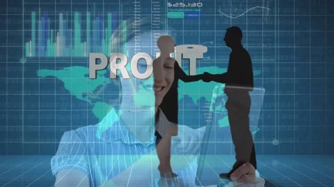 Animation of data processing over world ... | Stock Video | Pond5