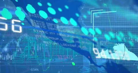 Animation of data processing with people... | Stock Video | Pond5