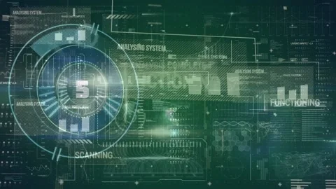 Animation of data processing with scope ... | Stock Video | Pond5