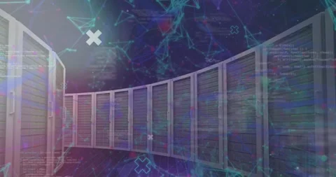 Animation of data processing, spots of l... | Stock Video | Pond5