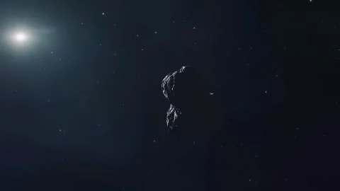Animation depicting an asteroid moving i... | Stock Video | Pond5