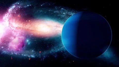 Animation depicting Neptune in outer spa... | Stock Video | Pond5