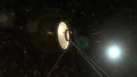 Animation depicting the Voyager spacepro... | Stock Video | Pond5