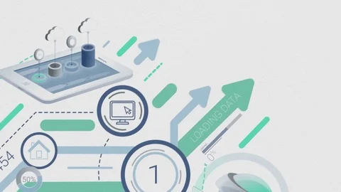 Animation of development with infographi... | Stock Video | Pond5