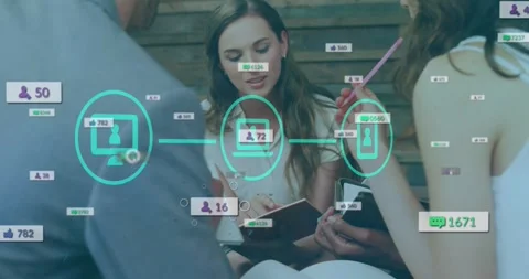Animation of device icons in flowchart a... | Stock Video | Pond5