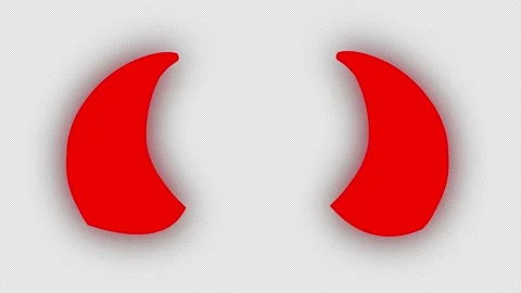 Animation of Devil's Horns with red glow... | Stock Video | Pond5
