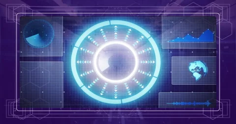 Animation of diagrams, scope scanning an... | Stock Video | Pond5