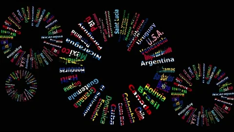 Animation of different countries painted... | Stock Video | Pond5