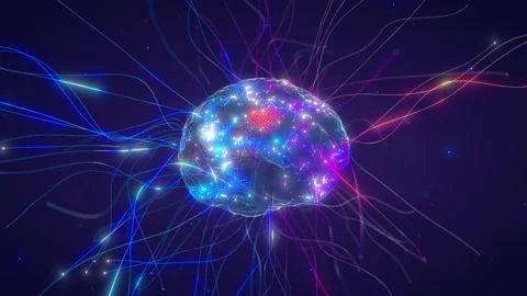 Animation of digital brain connections s... | Stock Video | Pond5