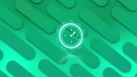 Animation of digital clock over looping ... | Stock Video | Pond5