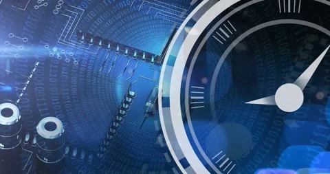 Animation of digital clock over motherbo... | Stock Video | Pond5