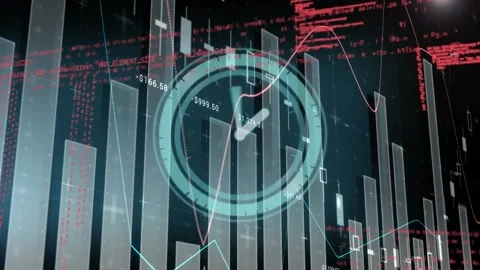 Animation of digital clocks over multipl... | Stock Video | Pond5