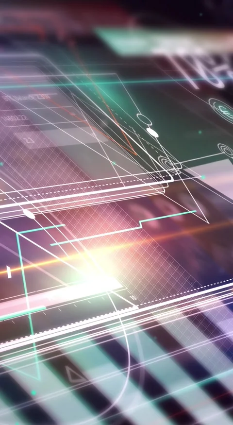 Animation of digital data in 3D space | Stock Video | Pond5