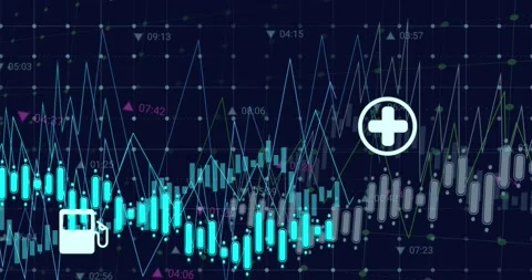 Animation of digital data processing ove... | Stock Video | Pond5