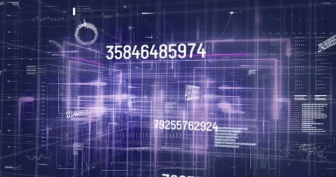 Animation of digital data processing ove... | Stock Video | Pond5