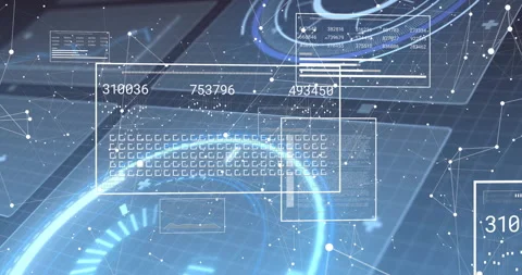 Animation of digital data processing ove... | Stock Video | Pond5