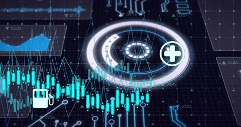 Animation of digital data processing ove... | Stock Video | Pond5