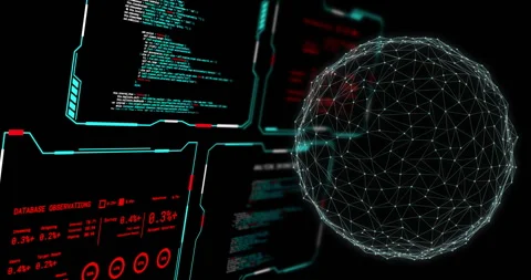 Animation of digital data processing on ... | Stock Video | Pond5