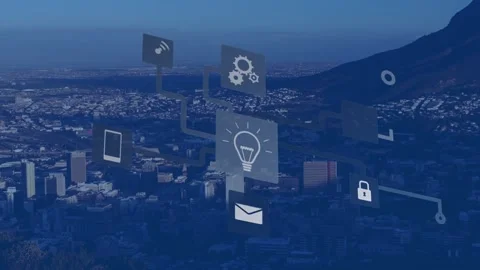 Animation of digital flow chart with com... | Stock Video | Pond5