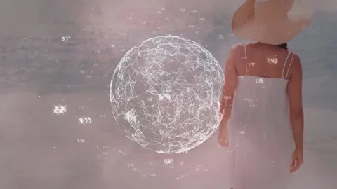 Animation of digital globe and numbers r... | Stock Video | Pond5