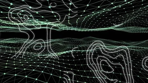 Animation of digital grid over white mov... | Stock Video | Pond5