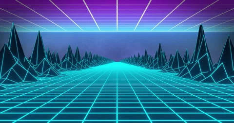 Animation of digital grids and landscape... | Stock Video | Pond5