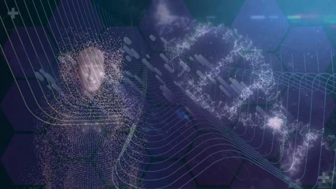 Animation digital human body with dna he... | Stock Video | Pond5