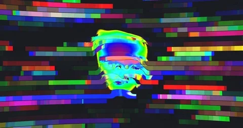 Animation of Digital Human Head on Color... | Stock Video | Pond5