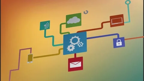 Animation of digital infographic flowcha... | Stock Video | Pond5