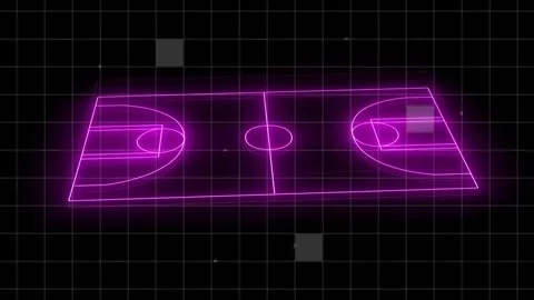 Animation of digital neon field over squ... | Stock Video | Pond5