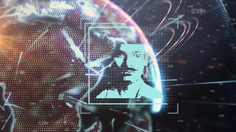 Animation of digital profile pictures ov... | Stock Video | Pond5