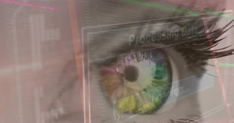 Animation of digital screen with data pr... | Stock Video | Pond5