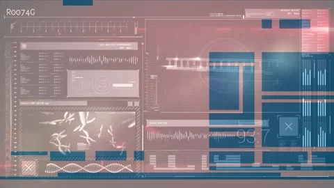 Animation of digital screens with dna st... | Stock Video | Pond5