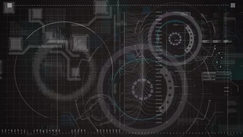 Animation of diverse data processing on ... | Stock Video | Pond5
