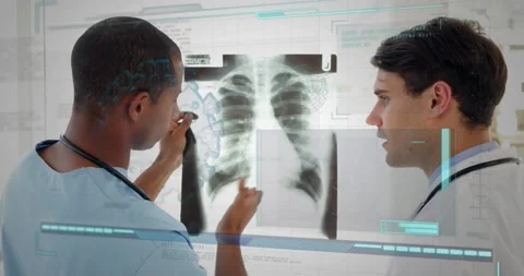 Animation of diverse doctors talking ove... | Stock Video | Pond5