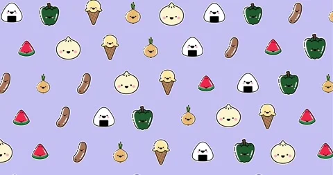 Animation of diverse food floating on pu... | Stock Video | Pond5