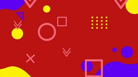 Animation of diverse shapes floating on ... | Stock Video | Pond5