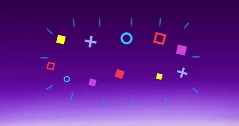 Animation of diverse shapes moving on vi... | Stock Video | Pond5
