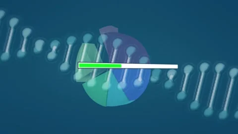Animation of dna chain, graph and green ... | Stock Video | Pond5