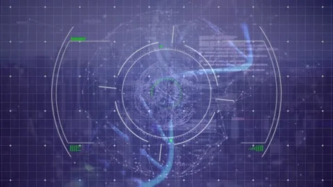 Animation of dna with clone text, hud pr... | Stock Video | Pond5