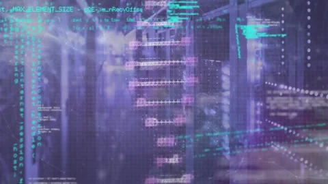 Animation of dna helix and programming l... | Stock Video | Pond5