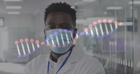 Animation of dna helix rotating over por... | Stock Video | Pond5